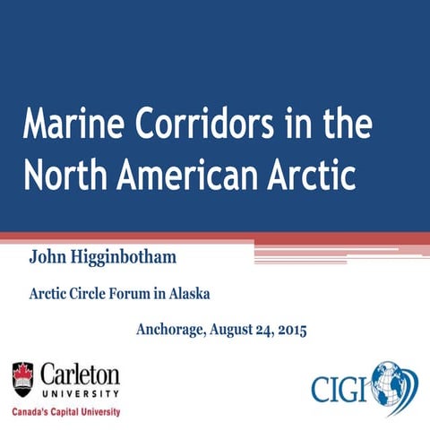 Marine Corridors in the North American Arctic | PPTX