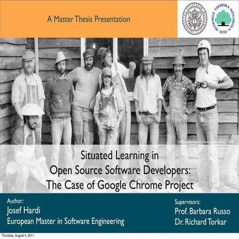 Situated learning among open source software developers | PPT