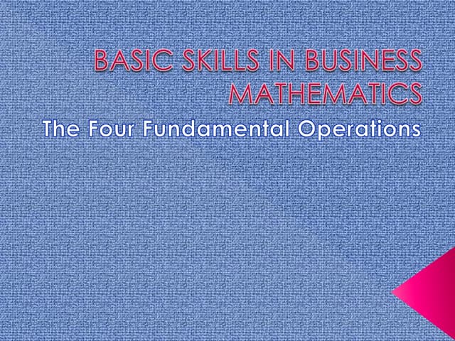 Basic operations in Mathematics | PPT