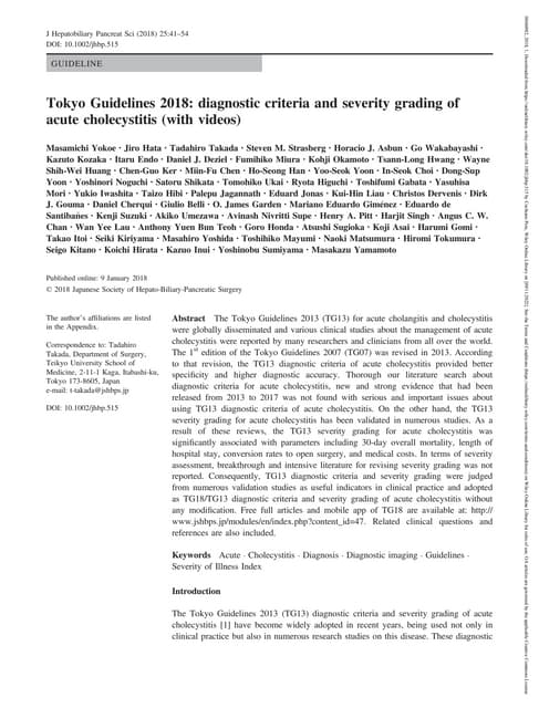 Tokyo Guidelines | PDF