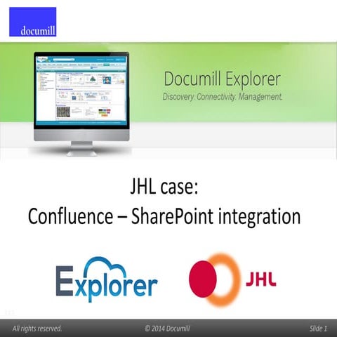 JHL case: Confluence - SharePoint integration | PDF | Internet | Computing