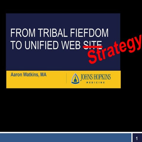 From Tribal Fiefdom to Unified Website: Case Studies for Advancing the ...