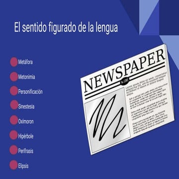 El sentido figurado de la lengua | PPTX