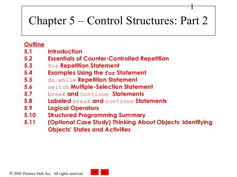 Control Structures Part 2
