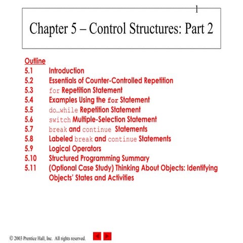 Control Structures Part 2 Ppt 3701