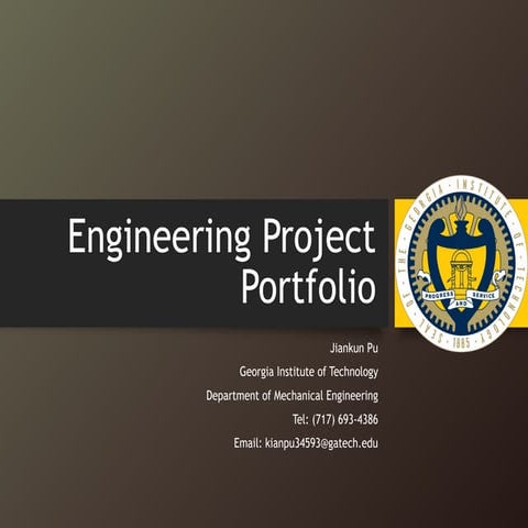Engineering Project Portfolio | PPT