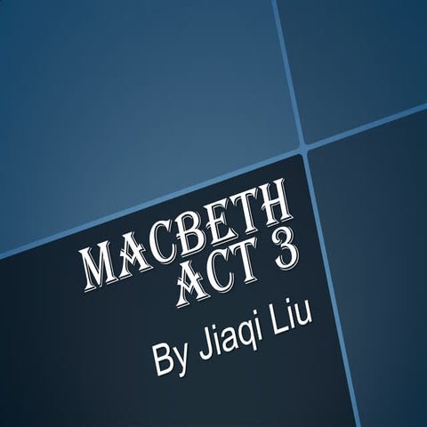 Jiaqi.liu Macbeth act 3 | PPT