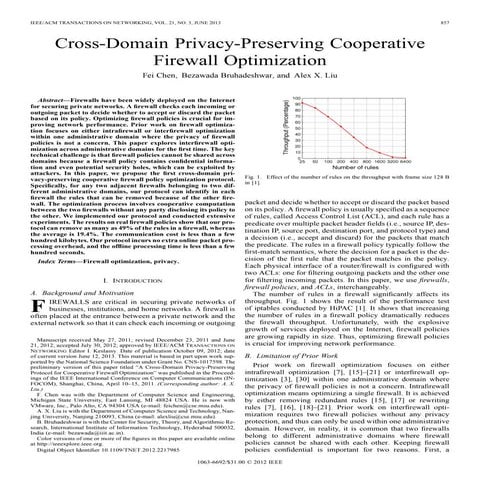 Enhancing network security and performance using optimized acls