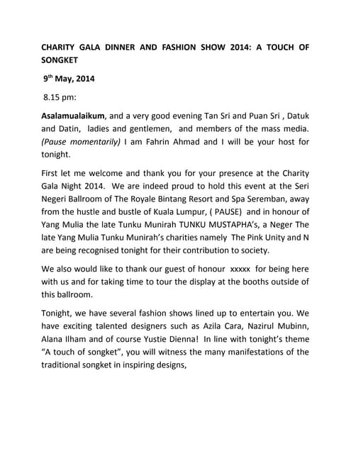 Example script for moderator | PPT