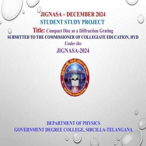 Compact Disc as a Diffraction grating-JIGNASA-2024.. (1).pptx