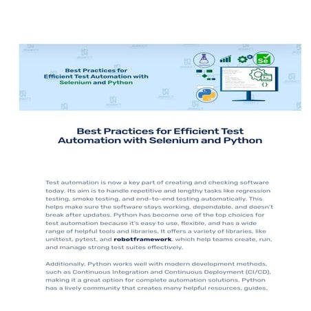 Best Practices For Selenium Test Automation In Python Pdf 9157