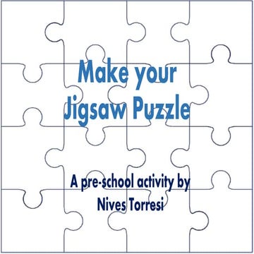 Jigsaw puzzle - preschoolers | PPT