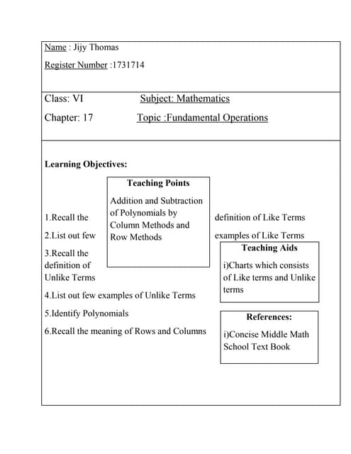 Algebra Lesson 1 Sept 6 Adaptes | PPT