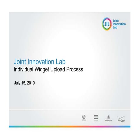 Jil individual widget upload process | PPT