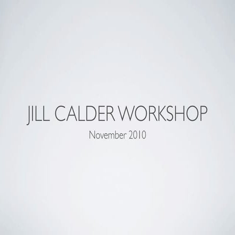 Jill Calder Workshop: IB Textiles & BTEC Fashion | KEY