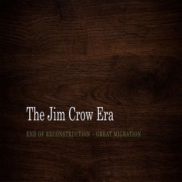 Jim crow great migration presentation g-j | PPTX