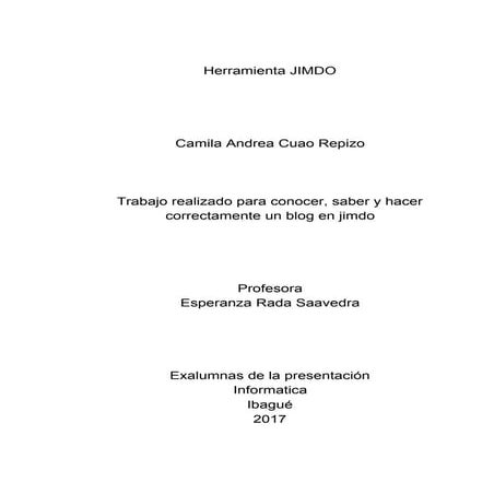 Paso a paso: Como hacer una pagina en Jimdo | PPTX