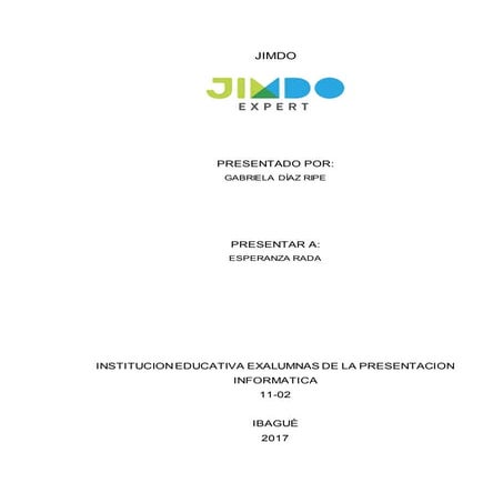 Paso a paso: Como hacer una pagina en Jimdo | PPTX