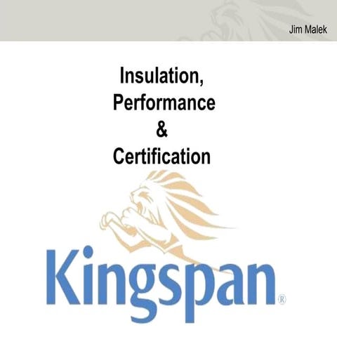 Jim Malek - insulation, performance & certification | PDF