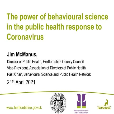 power of behavioural science in the public health response to ...