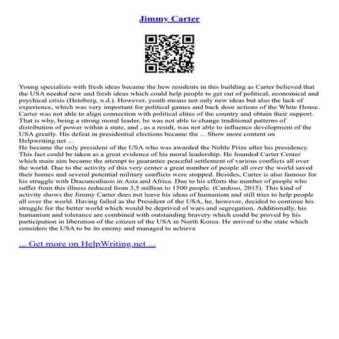 Jimmy Carter | PDF