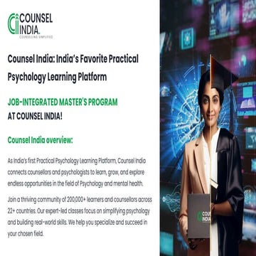 Counsel India’s Job-Integrated Master’s Program (JiMP) | PDF