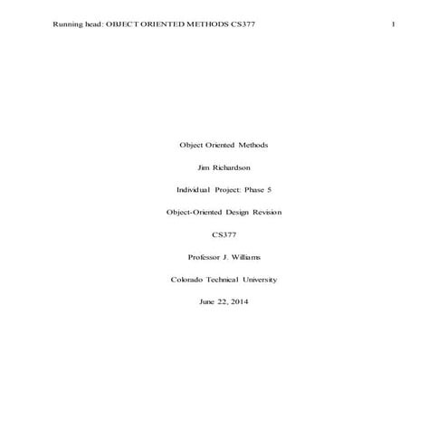 Jim richardson oom cs377 phase 5 ip (2) | DOCX