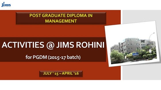 JIMS Rohini News - PGDM - IB Admissions Open - JIMS Rohini News | PPT