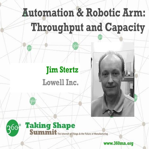 Jim Stertz: Automation and Robotic Arm: Maximizing Throughput and Capacity | PPT