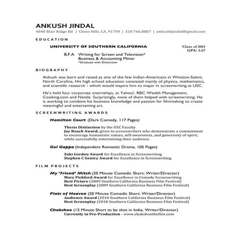 Jindal Resume | PDF