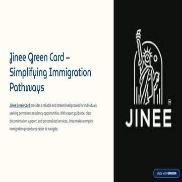 Jinee Green Card – Simplifying Immigration Pathways | PDF
