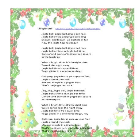 Jingle bell lyrics | PDF
