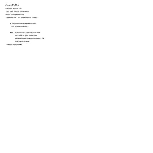 Jingle s mi le lyric | DOCX