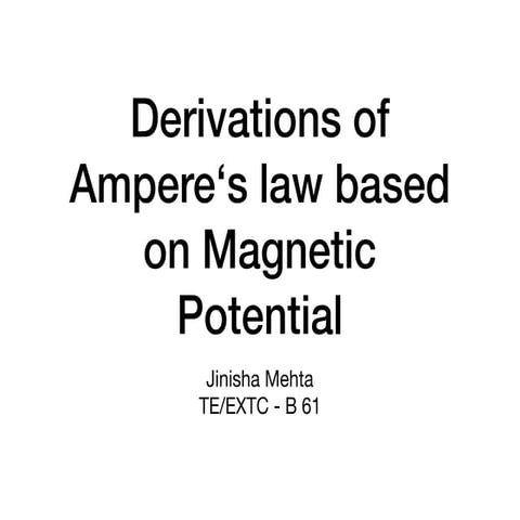 Derivations of Ampere‘s law based on Magnetic Potential .pdf