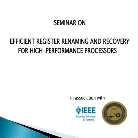 Efficient register renaming and recovery for high-performance ...
