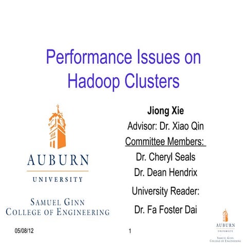 Performance Issues On Hadoop Clusters Ppt