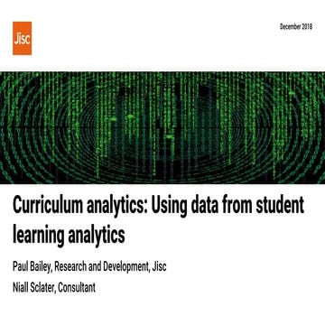 Curriculum analytics: Using data from student learning analytics | PPT