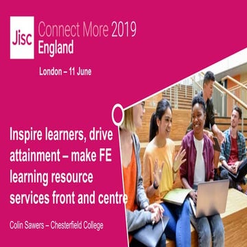 Inspire learners, drive attainment - make FE learning resource services ...