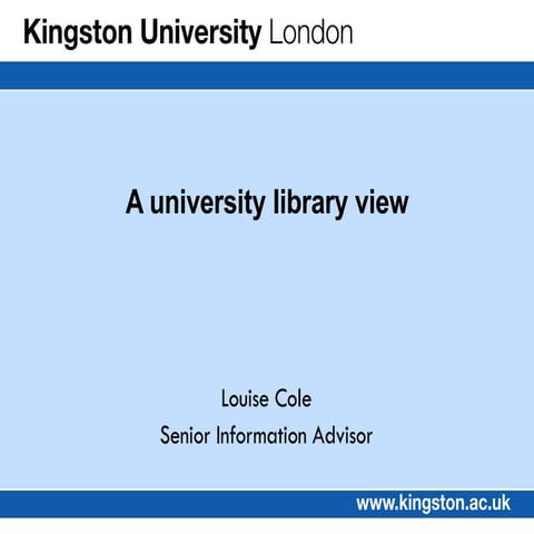 A university library view | PPT