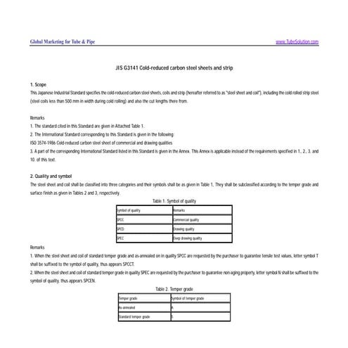 Jis g3141 | PDF