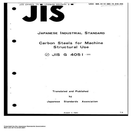 Jis g4051 79 | PDF