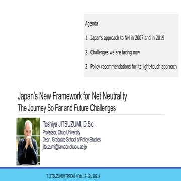 Japan's New Framework for Net Neutrality | PPT | Free Download