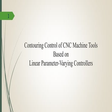 Contouring Control of CNC Machine Tools | PPTX