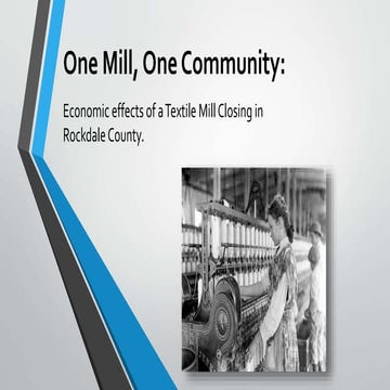 One Mill, One Community: Economic effects of a Textile Mill closing | PPTX