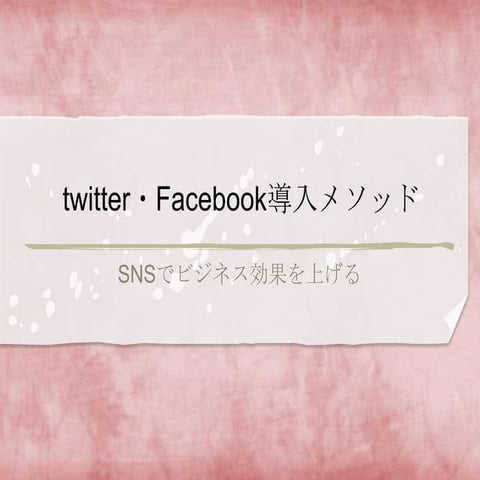 SNS導入メソッド | PPTX