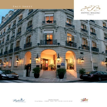Hotel Balzac - Boutique Hotel in Paris | PDF