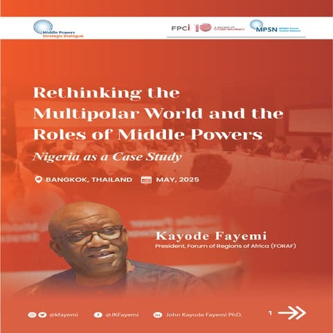 Rethinking the Multipolar World and the Roles of Middle Powers: Nigeria ...