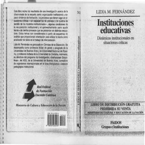 35. Fernandez Lidia - El analisis de lo institucional en la escuela (1).pdf