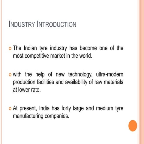Manufacturing Process of Tyre | PPTX