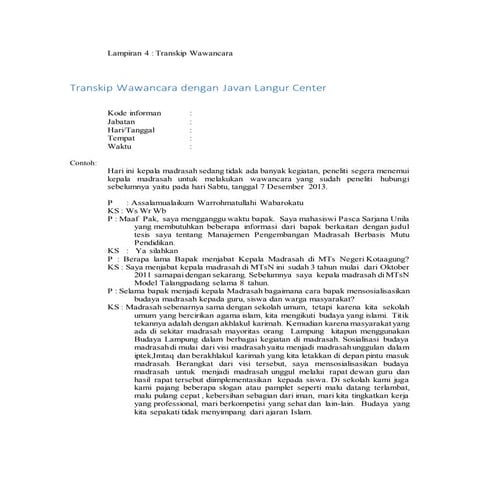 Jlc transkrip wawancara | DOCX